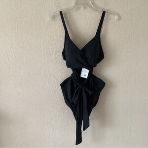 knix | Swim | Knix Sunset Wrap Black One Piece Swimsuit New Vacation ...